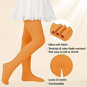 Baby Girls Dance Tights Toddler Footed Ballet Tights Stockings for Girls School Uniform Pants Leggings for Baby Girls White&Pink&Black-3 Pairs 3-6 Years