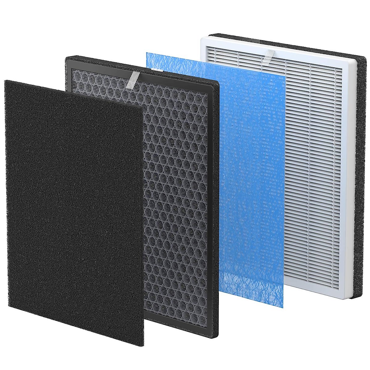 【Official Authentic】 RENPHO Air Purifier Replacement Filter Set for Models RP-AP001/ RP-AP001S, 1x Charcoal Filter,1x Activated Carbon Filter and 1x True HEPA Filter, Exclusively for Pets Pollen
