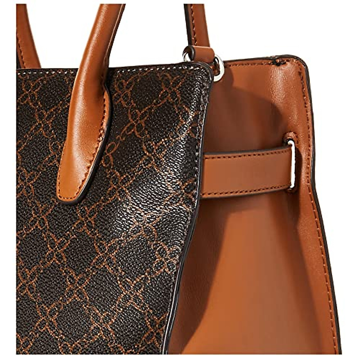 Nine West Bettina Satchel Brown Logo One Size