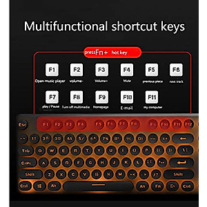 DFFGHKS LED Backlit Wired Keyboard Mechanical Gaming Keyboard, Ergonomic, dustproof and Waterproof, Suitable for laptops, Computers, laptops