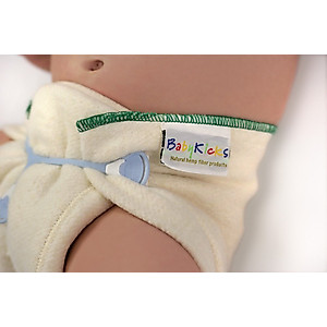 BabyKicks 3 Pack Prefold Diaper, Large