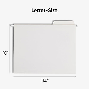 Smead FasTab Hanging File Folder, 1/3-Cut Built-in Tab, Letter Size, White, 20 per Box (64002)