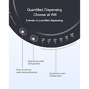 Desktop Water Bottle Dispenser, PLUZZ Portable Electric Water Pump for 5 Gallon Bottle, Bedside Water Dispenser for Home, Office, Camping, Outdoor - USB Charging (Navy Blue), X115A