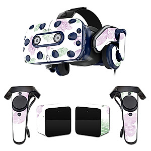 MightySkins Skin Compatible with HTC Vive Pro VR Headset - Water Color Flowers | Protective, Durable, and Unique Vinyl Decal wrap Cover | Easy to Apply, Remove, and Change Styles | Made in The USA