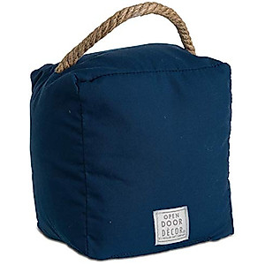 Pavilion Gift Company Open Door Decor - Welcome Aboard Anchor Beach Navy & Silver Door Stopper with Handle, Blue