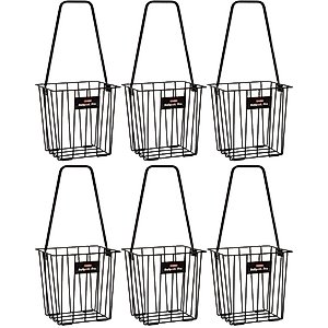 Tourna Ballport 85 Ball Pick up Tennis Hopper - 6 Pack, Black