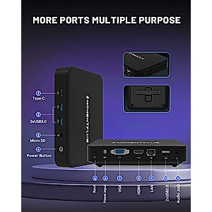Ubuntu Linux Mini PC, Intel Celeron N4020 Linux Mini Computer, 4GB RAM 128GB SSD Micro PC Computers with 4K HDMI 2.4G/5G WiFi Bluetooth 5.0 USB 3.0 Linux Mini PC Ubuntu