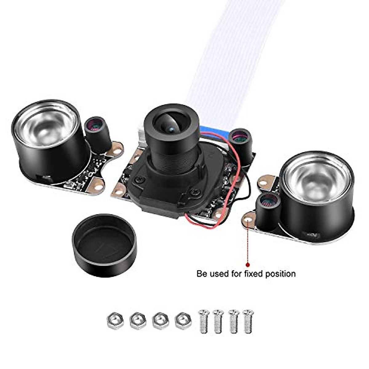 for Raspberry pi Camera Day & Night Vision, IR-Cut Video Camera 1080p HD Webcam 5MP OV5647 Sensor for Raspberry Pi RPi 4 3 B B+ 2B 3A+ 2 1 Zero W by Longruner