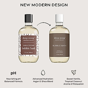 Deep Steep Bubble Bath, 17oz (Vanilla Coconut)