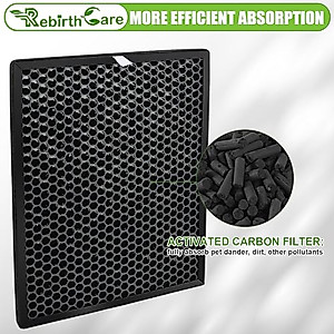 2 pack HEPA Filter FY2422/30 and 2 pack Filter FY2420/30 Alternative Replacement for Philips AC2889,AC2887,AC2882,AC3829 Air Purifier Filters