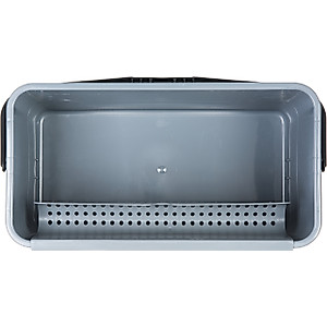 Carlisle FoodService Products Carlisle 363301923 Polypropylene Rectangular Squeegee Bucket, 6 Gallon Capacity, 20-1/2" Length x 10-1/2" Width x 11-1/4" Height, Gray(Pack of 3)