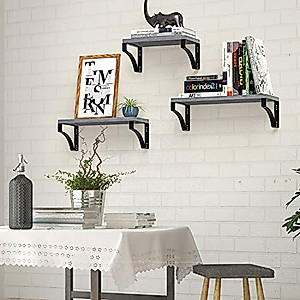 STORAGEGEAR Bathroom Floating Shelves Wall Mounted Set of 3 - Modern Stylish Design Perfect As Bookshelves, Kitchen Shelves, Bedroom Decor Shelves STFS03
