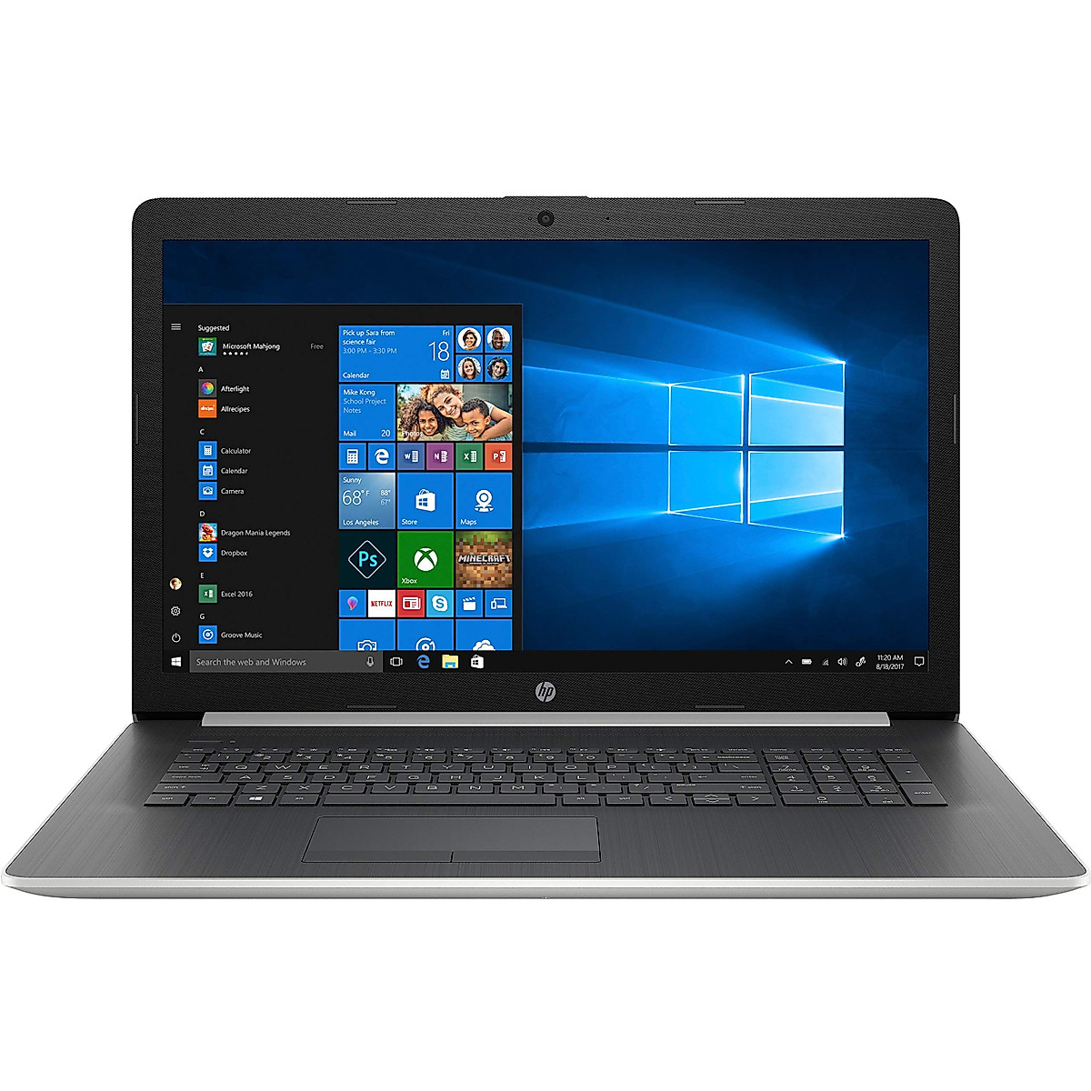 HP 470 G7 17.3" Notebook - 1920 x 1080 - Core i7 i7-10510U - 8 GB RAM - 256 GB SSD - Ash Silver - Windows 10 Pro 64-bit - AMD Radeon 530 Graphics with 2 GB, Intel UHD Graphics 620 - in-Plane Swit
