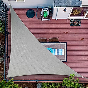 ShadeMart 20' x 20' x 28.3' Grey Right Triangle Sun Shade Sail smTAPRT20 Canopy smTAPRT20 Fabric Cloth Screen, Water Air Permeable & UV Block, Heavy Duty, Carport Patio Outdoor - (We Customize Size)