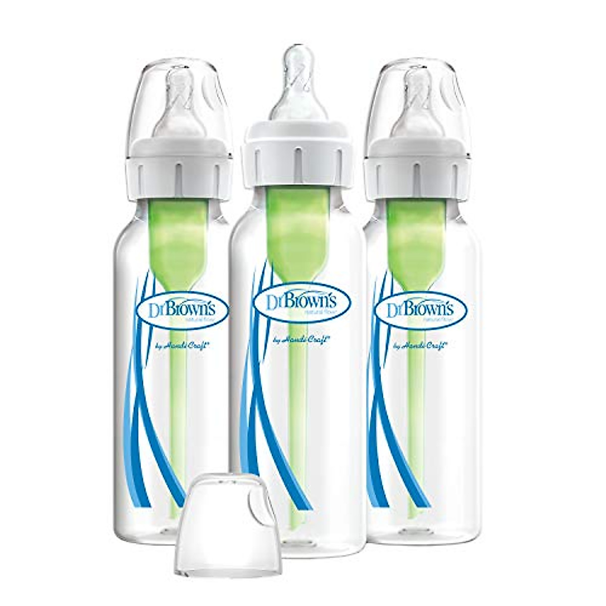 Dr. Brown’s Natural Flow® Anti-Colic Options+™ Narrow Baby Bottles 8 oz/250 mL, with Level 1 Slow Flow Nipple, 6 Pack, 0m+ Woodland Animals Gift Set