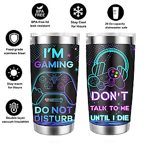 Golden Associate Gamer Gifts,Tumbler Mug Socks Beanie Hat Pillow Cover Set,Gifts for Teen Boys Teenagers Men