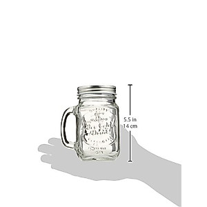 Estilo Mason Jar Mugs with Handle Mason Jars 16 oz with Lids Mason Jar Drinking Glasses Mason Jar Glasses with Handles Mason Jar Cups Smoothie Cups Overnight Oats Jars Mason Jar Set of 6