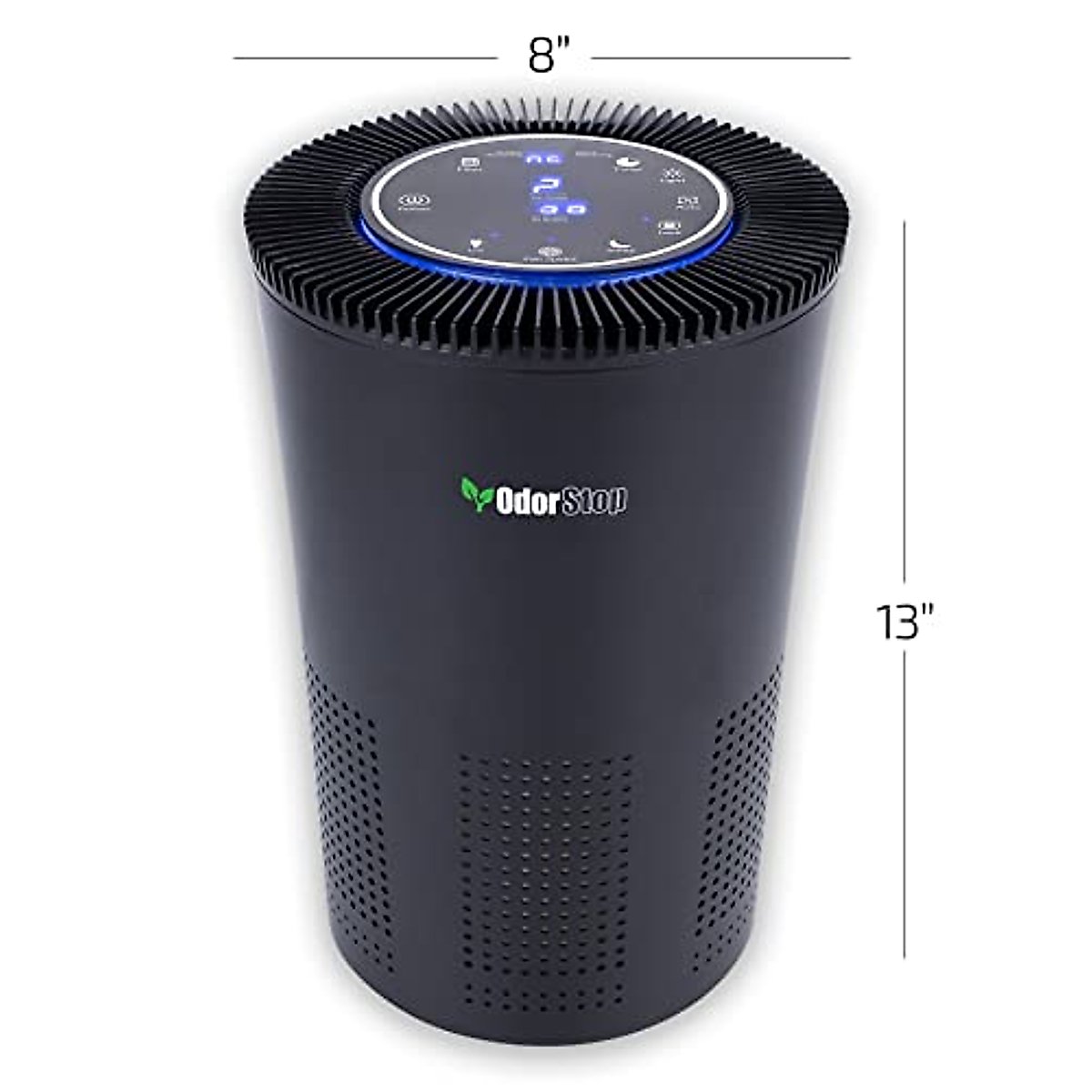 OdorStop OSAP5 HEPA Air Purifier for areas up to 1000 Sq Ft with H13 True HEPA Filter, Active Carbon, 5-Speed, Auto Mode, Sleep Mode, Child Lock, and Timer - Black
