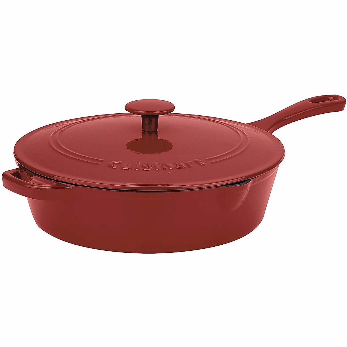 Cuisinart Chef's Classic Enameled Cast Iron 12-Inch Chicken Fryer with Cover, Cardinal Red