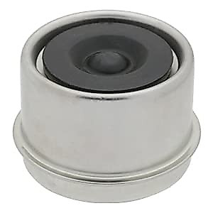Dust Cap 2" for Trailer Axle Wheel Hub and Bearing Hub with Rubber Plug, Replacement for Boat Trailer, 3500 Lbs Capacity - 2 Pack