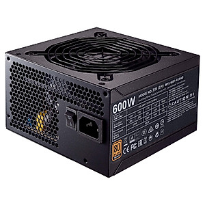 Cooler Master MWE Bronze 600 Watt 80 Plus Certified Power Supply, 3 Year Warranty