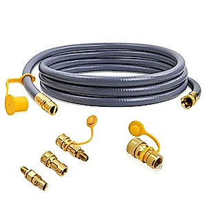 12FT Natural Gas Conversion Kit，52066 Gas Conversion Kit，65,000 BTU Natural Gas Hose and Regulator Compatible with Grill Kitchen Auxiliary Gas Grill