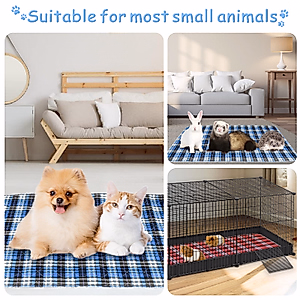 QUEARN Washable Pee Pads for Small Animal,Waterproof Reusable Puppy Potty Training Pads, Anti Slip Whelping Pads Super Absorbent Cage Liners for Ferrets, Hamsters, Rabbits & All Small Animals (S)