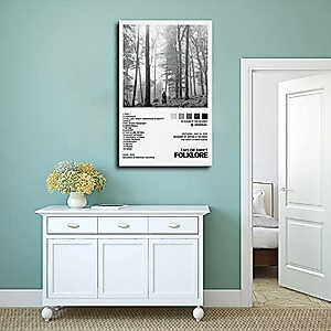 YANSHENG Music Poster Folklore By Swift Canvas Poster Unframe:12x18inch(30x45cm)