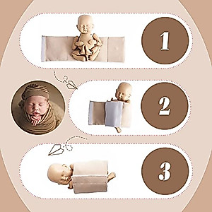 Newborn Photography Props Posing Wraps Assistant Professional Posture Wrap for Studio Photo Props Accessories Beige