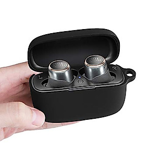 kwmobile Silicone Case Compatible with JBL Live 300TWS - Case Protective Cover for Headphones - Black