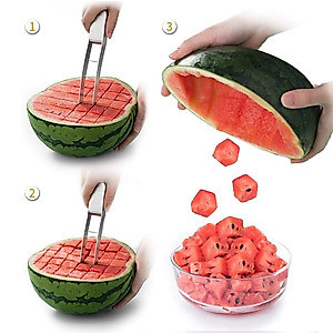 Watermelon Slicer, Watermelon Cutter, Melon Cutter Tool, Watermelon Cutting tool Stainless Steel Fruit Cutter
