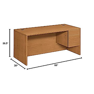 HON 10583RCC 10500 Series"L" Right 3/4-Height Pedestal Desk, 66 x 30 x 29-1/2, Harvest
