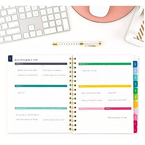 At-A-Glance Emily Ley Simplified Jul 2023 - Jun 2024 Planner 8.5"x5.375", Weekly/Monthly, Pineapple
