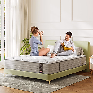 ZFHCBJ Queen Mattresses 12+ Inch,Mattress Queen Size 12 inch,Colchones Mattress in a Box Individually Pocket Springs,12 Inch Queen Mattress Medium Firm,Pressure Relief,CertiPUR-US Certified