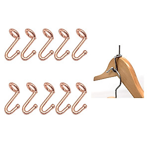 Koobay Clothes Hanger 36Pcs Connector Hooks Stable Hanger Rose Gold Metal Outfit Hangers Extender Clips Mini Cascading Hanger Hooks