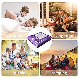 ZHSHWAT Get Well Soon Gifts for Women, Mothers Day Birthday Gift for Friend, You are Awesome Purple Blanket Throw Inspirational Gifts for Women