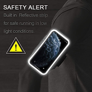 iPhone 15 Pro Max, 14 Pro Max, 15 Plus Armband, JEMACHE Gym Running Workouts Arm Band for iPhone 15/14 Plus, 15/14/13/12/11 Pro Max, Xs Max (Black)