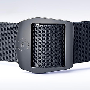 Shirt Stay Plus-Tactical Belt for Men Police EMS and Military - Professional Grade Heavy Duty Black Tactical Belt for Tactical Gear (Black Metal)