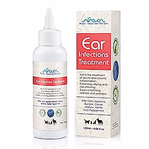 Arava Dog Ear Infection Treatment - First Aid in Acute & Chronic Inflammations - Anti Itch Effective Ear Cleaner - Pet Otic Ear Care Solution