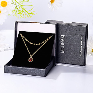 14K Gold Necklaces for Women, Gold Plated Necklace Gold Layered Necklaces for Women Paperclip Chain Necklace for Women Dainty Necklace for Women Pendant Necklace for Women Necklaces for Teen Girls