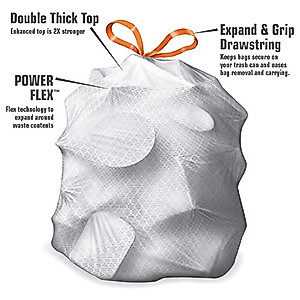 Member's Mark Power Flex Tall Kitchen Simple Fit Drawstring Bags (13 gal., 200 ct.) - Trash Bags
