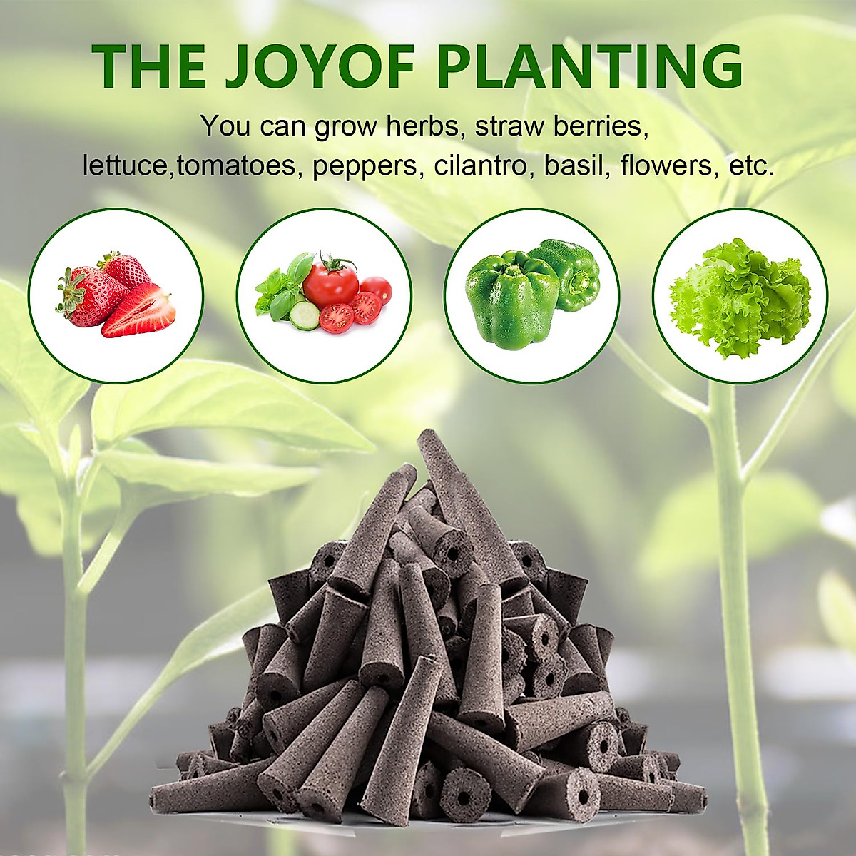 100pcs Grow Sponges, Replacement Indoor Hydroponic Sponges Seed Pods Compatible with Aerogarden, Plant Seed Starters Sponges for Hydroponic Growing System