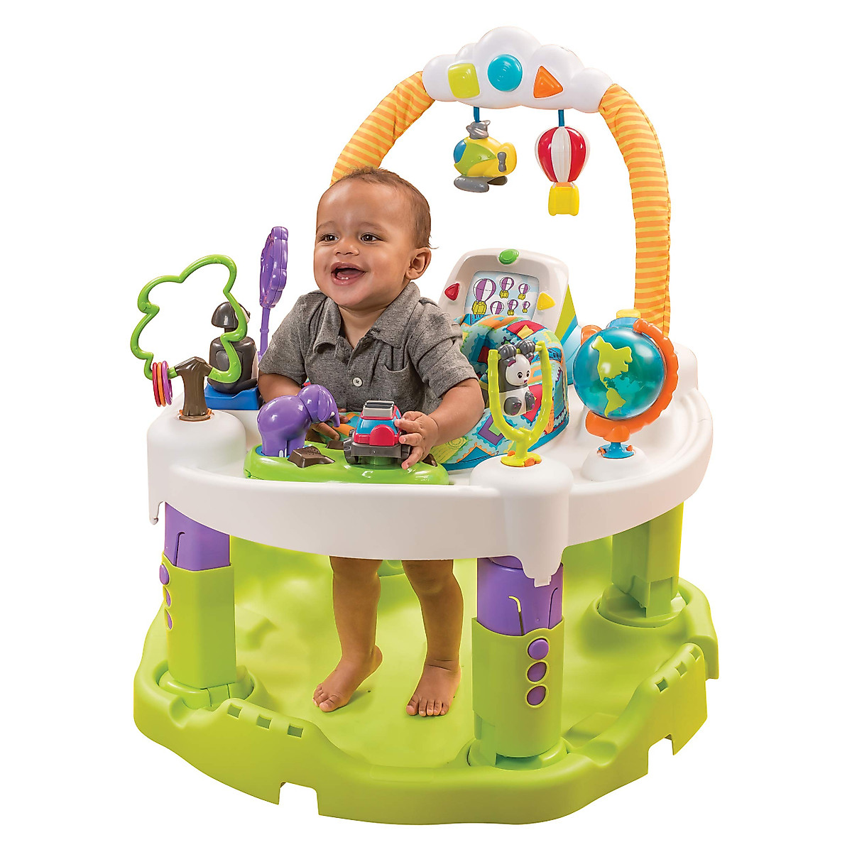 Evenflo ExerSaucer Triple Fun+ World Explorer Bouncing Activity Saucer