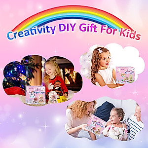 ECOFANO Make Your Own Mermaids Unicorn Night Light Girls Crafts-Unicorn Mermaid Girls Toys, DIY Unicorn Mermaid Gifts for Girls, Kids Arts Crafts Kit Gifts for 5 6 7 8 Years Old Girls