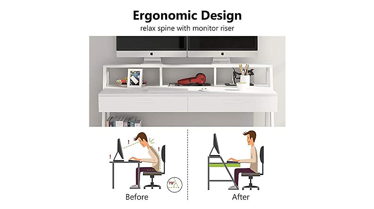 Tribesigns 47" Computer Desk: Stylish & Functional