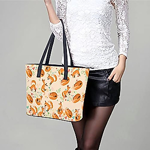 Womens Handbag Fox Leather Tote Bag Top Handle Satchel Bags For Lady