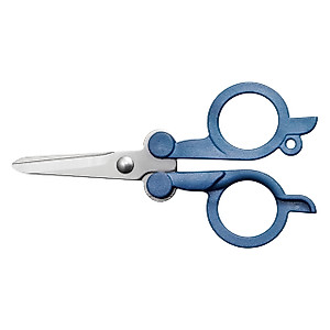 FISKARS Folding Travel Scissors - TSA-Compliant and Portable - Stainless Steel Blades and Blue Handles