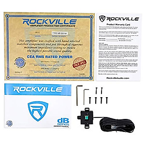 Rockville dB12 2000w Peak / 500w RMS Mono Car Amplifier + Amp Kit