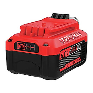 CRAFTSMAN V20 Lithium Ion Battery, 4.0-Amp Hour, 2 Pack (CMCB204-2)