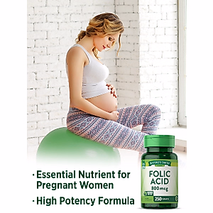 Nature's Truth Folic Acid | 800 mcg | 250 Tablets | Vegetarian, Non-GMO & Gluten Free Supplement